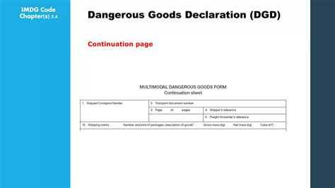 Imdg Code Consignment Procedure Pdf