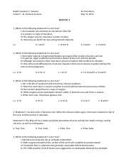 A I II III B I II IV C II III IV D I II III V E III And V 6 Which Of The Course Hero