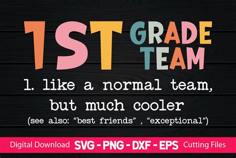 Teacher 1st Grade Team Graphic By Craftartsvg · Creative Fabrica