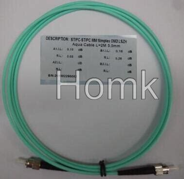 ST ST SX MM OM3 Standard Patch Cord Shenzhen Homk Telecom Tech Co Ltd
