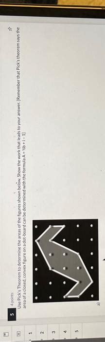 Solved 4 Points Use Picks Theorem To Determine The Areas Of