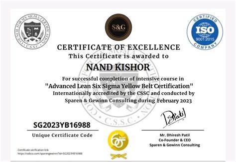 Nandkishor Kaushik On Linkedin Certificate Of Excellence