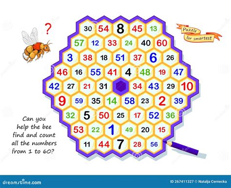 logic puzzle game for smartest can you help the bee find and count all