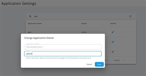 APIM 3 2 0 Change Application Owner Feature Does Not Work Properly