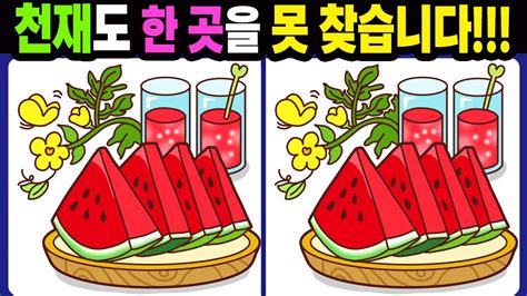 【다른그림찾기치매예방】천재도 한 곳을 못 찾습니다【틀린그림찾기두뇌운동숨은그림찾기find The Difference치매