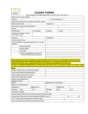Mediassist Reimbursement Claim Form Filled Sample Fill And Sign