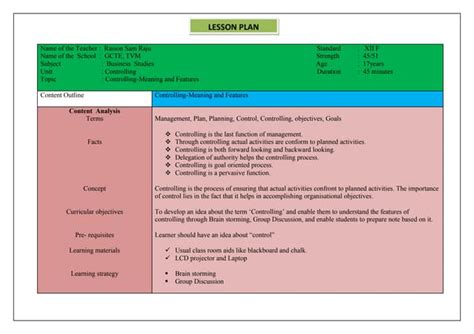 Ict Lesson Plan Pdf