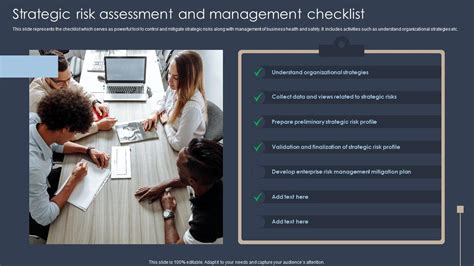 Erm Program Strategic Risk Assessment And Management Checklist Ppt