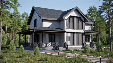 Проект дома «ДК 181 компании Дачник СПб из материала Каркасный дом площадью 160м² под ключ за