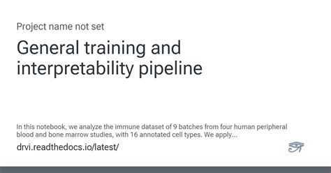 General Training And Interpretability Pipeline — Drvi Py