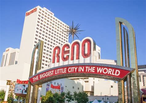 View Of The Reno Arch And The Downtown Street Where It Is Placed On A