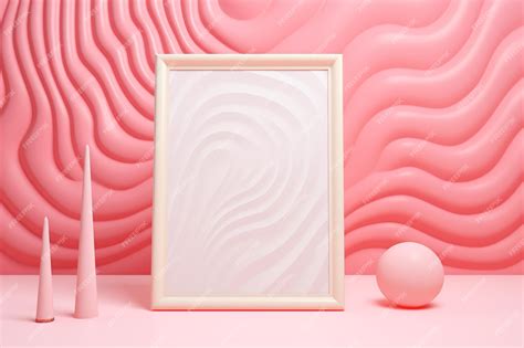 premium photo square frame on curve patterned background