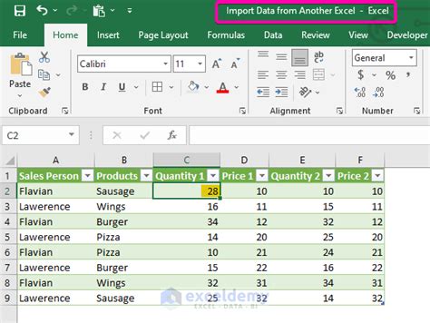 How To Import Data Into Excel From Another Excel File 2 Ways