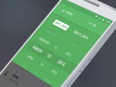 Date Range Picker Mobile App Design Mobile Design Inspiration App Design