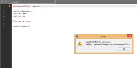 Latex Quick Build Impossible In TeXmaker Pdflatex Synctex Interaction Nonstopmode Tex