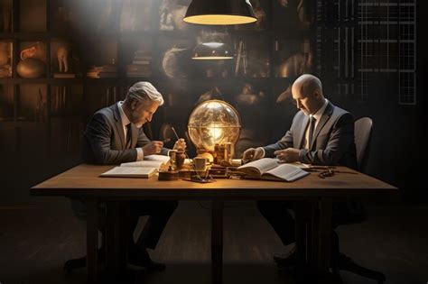 Premium Photo Business Men Analysing Data In Office