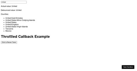Throttling And Debouncing Codesandbox