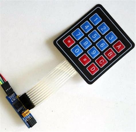 I2c Matrix 4x4 Keypad คีย์แพด ปุ่มกด 4x4 แบบ I2c พร้อมโมดูลขยายขาแบบ I2c Arduino Raspberry