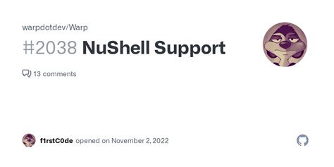 Nushell Support · Issue 2038 · Warpdotdevwarp · Github