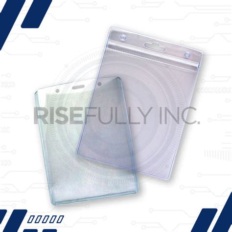 Risefully 5pcs A6 Id Card Holder With Zip Lock Waterproof Vertical Id