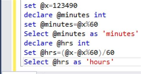 Hodentekmsss Usage Of Math Operator Modulo In Sql Server