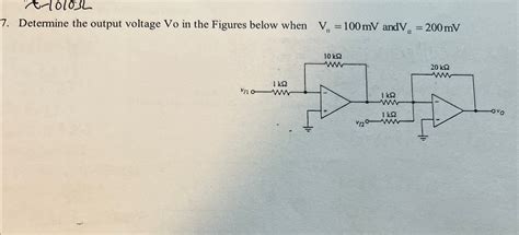 Solved Determine The Output Voltage Vo ﻿in The Figures Below