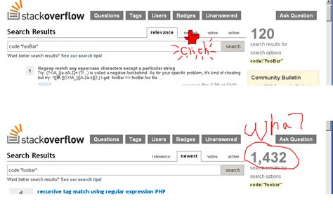 switching tabs in search results breaks case sensitive code searches