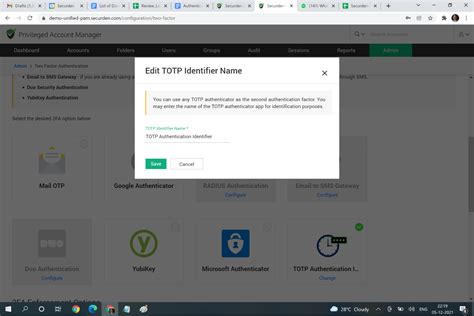 How To Configure Two Factor Authentication 2fa In Pam Securden Unified Pam