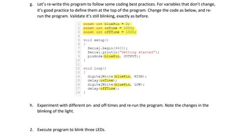 1 Execute Program To Blink One LED We Re Going To Chegg Com