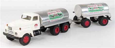 At Auction Cottonwood Acres Carnation Milk Tanker Truck W Pup