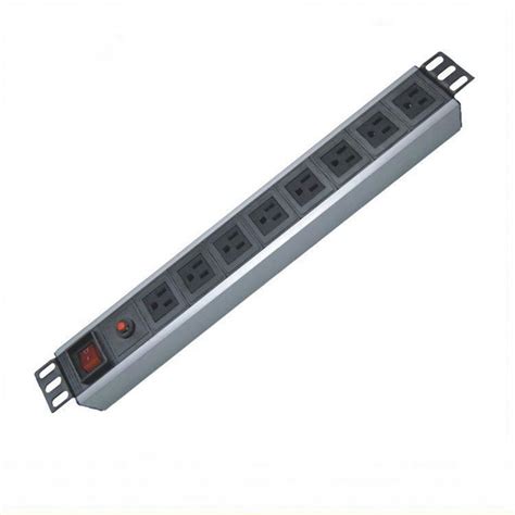 Wholesale 1 5u Usa Type 8 Ways Pdu Sockets With Switch And Overload Manufacturer And Supplier
