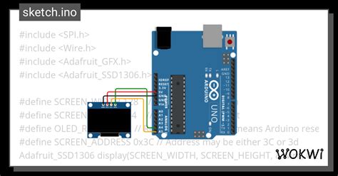 oled display ssd1306 with arduino wokwi esp32 stm32 arduino simulator