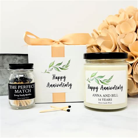 Personalized Happy Anniversary Dawn Candle Worx