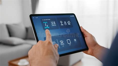 A Person Interacting With An Abstract Interface On A Tablet In A Neutral Indoor Setting Ai