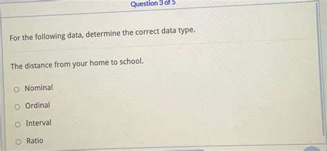 solved question 3 of 5 for the following data determine the