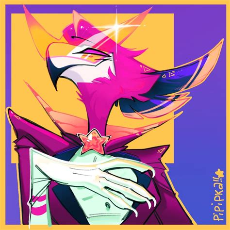 Helluva Boss Highres 1boy Beak Feathers Formal Clothes Furry