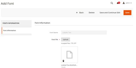 How To Add Fonts From The Backend