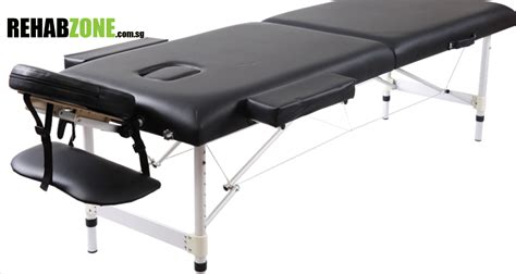 Lightweight Portable Massage Bed 60cm 11kg Black Rehabzone