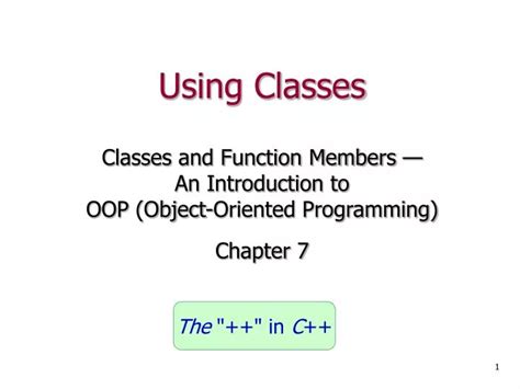 Ppt Using Classes Powerpoint Presentation Free Download Id3957257
