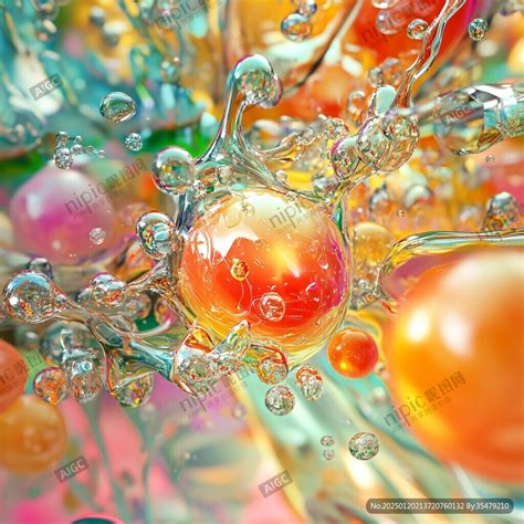 Ai创作图细胞流体画 球形流体画 3d质感球形 辛烷渲染器 渲染球体 物理学的液体 彩色液化抽象图 肌理彩色流体 蛋白质艺术 液态流体花纹抽象图案 高级流体唯美艺术 液态流体花纹 油与水 3d