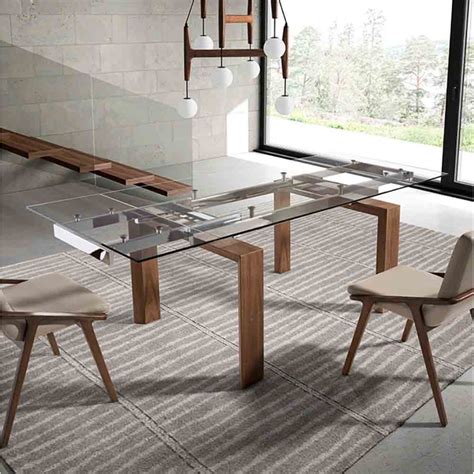 Extendable Glass Table By Angel Cerdà Suitable For Living Room
