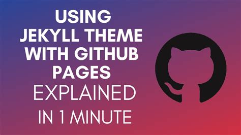 How To Use Jekyll Theme With Github Pages 2025 Youtube