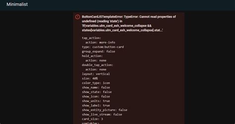 hello i need help always errors · ui lovelace minimalist ui