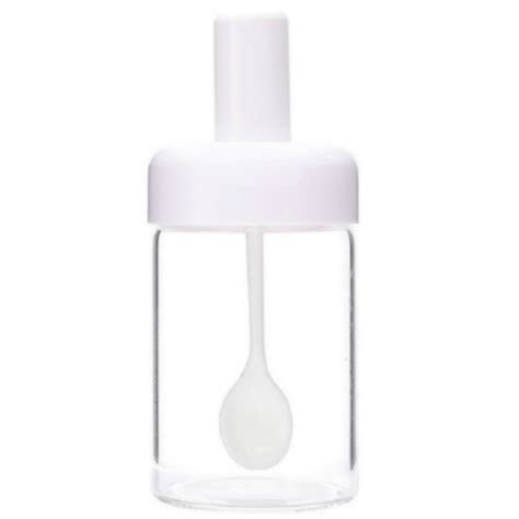 주방 용품 조미료 항아리 스푼 커버 일체형 씰링 방습 용기 색상 흰색