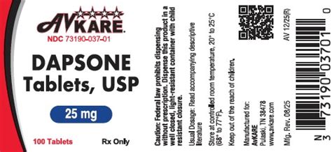 Dapsone Package Insert Prescribing Information