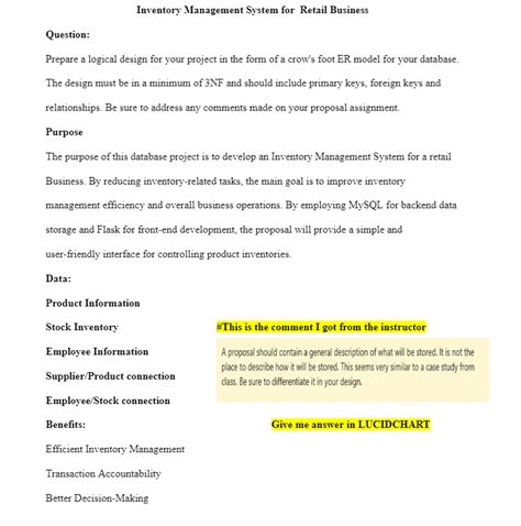 Solved Lucidchart Crowfoot Only Also Read The Comment And