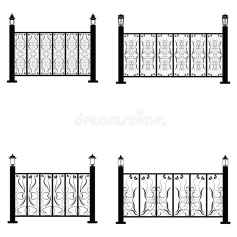 Fence Icons Set Stock Illustration Illustration Of Pattern 102209607