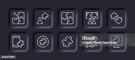 퍼즐 조각 세트 아이콘입니다 물음표 답변 검색 문제 해결 창의력 손 팀 철학 작업 배포 컴퓨터 사고 개념 신형성 비즈니스에 대 한 벡터 라인 아이콘 0명에 대한 스톡 벡터