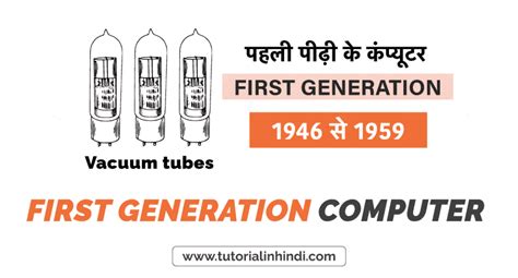 Computer Generation In Hindi कंप्यूटर की जनरेशन पीढ़ियां Tutorial In Hindi