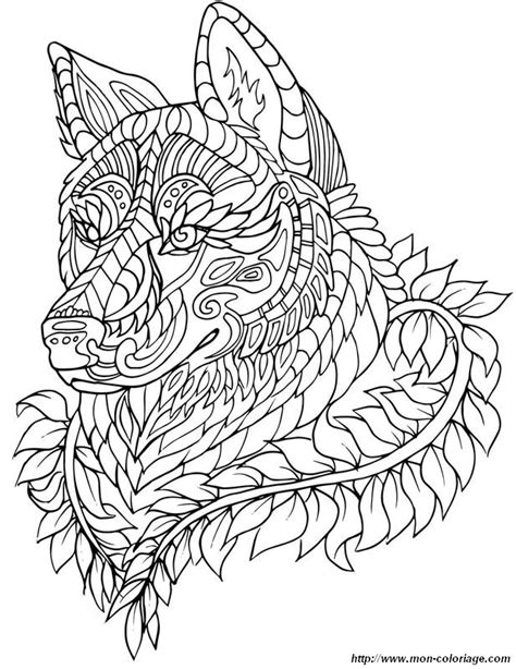 Coloriage De Pour Adultes Image Je Suis Le Loup Colorier